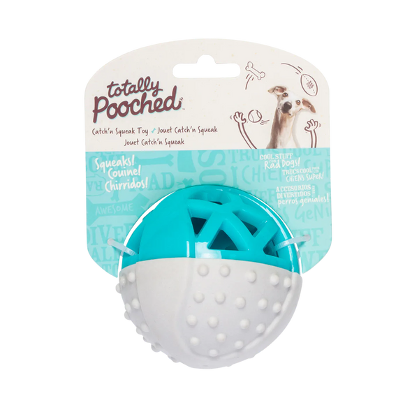 Totally Pooched - Catch n' Squeak Rubber Ball - Pandosy Vet